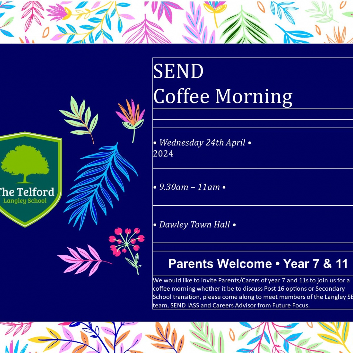 The Telford Langley School - SEND Coffee Morning